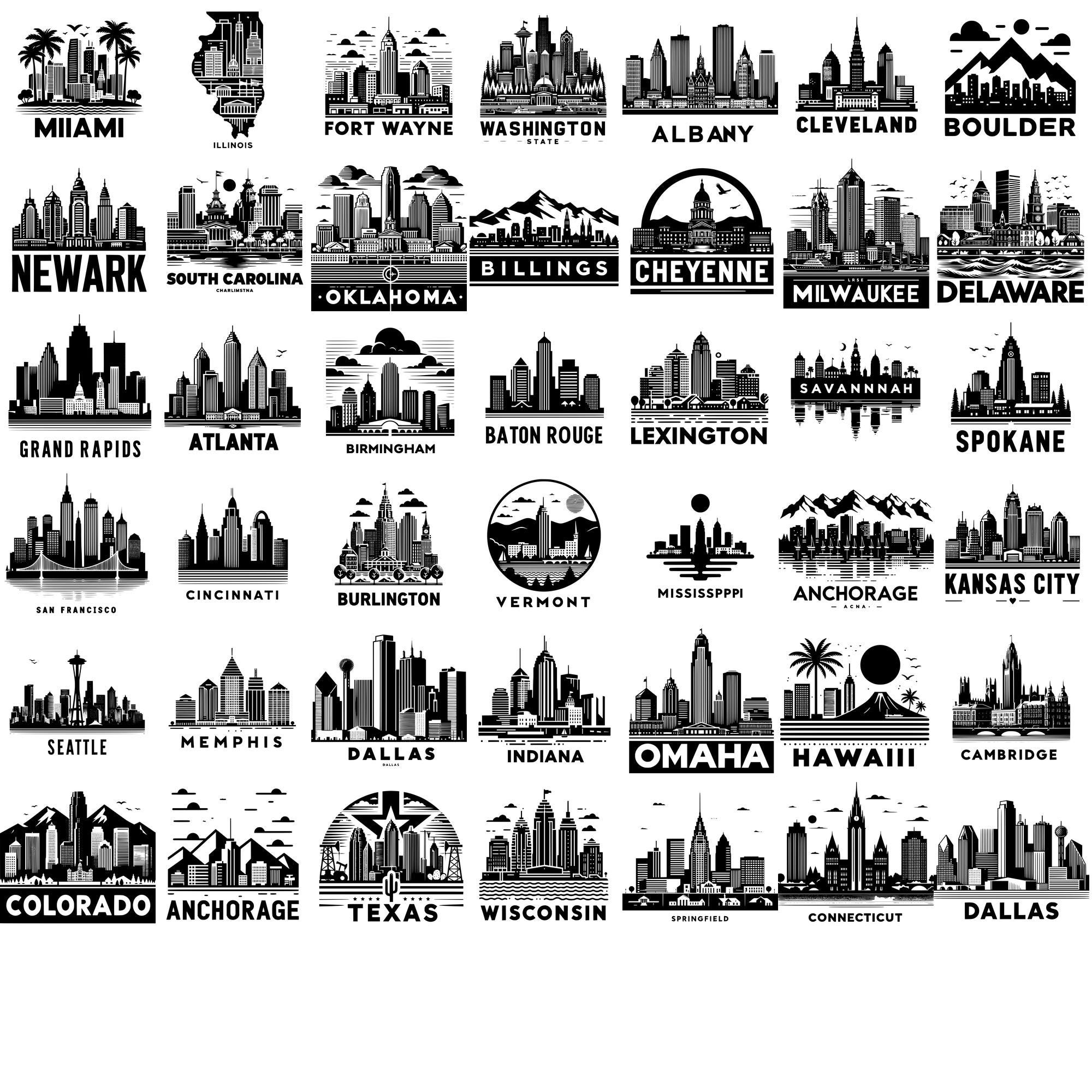 148 Cityscape SVG Bundle, Cityscape Silhouette,cityscape Png, Modern ...