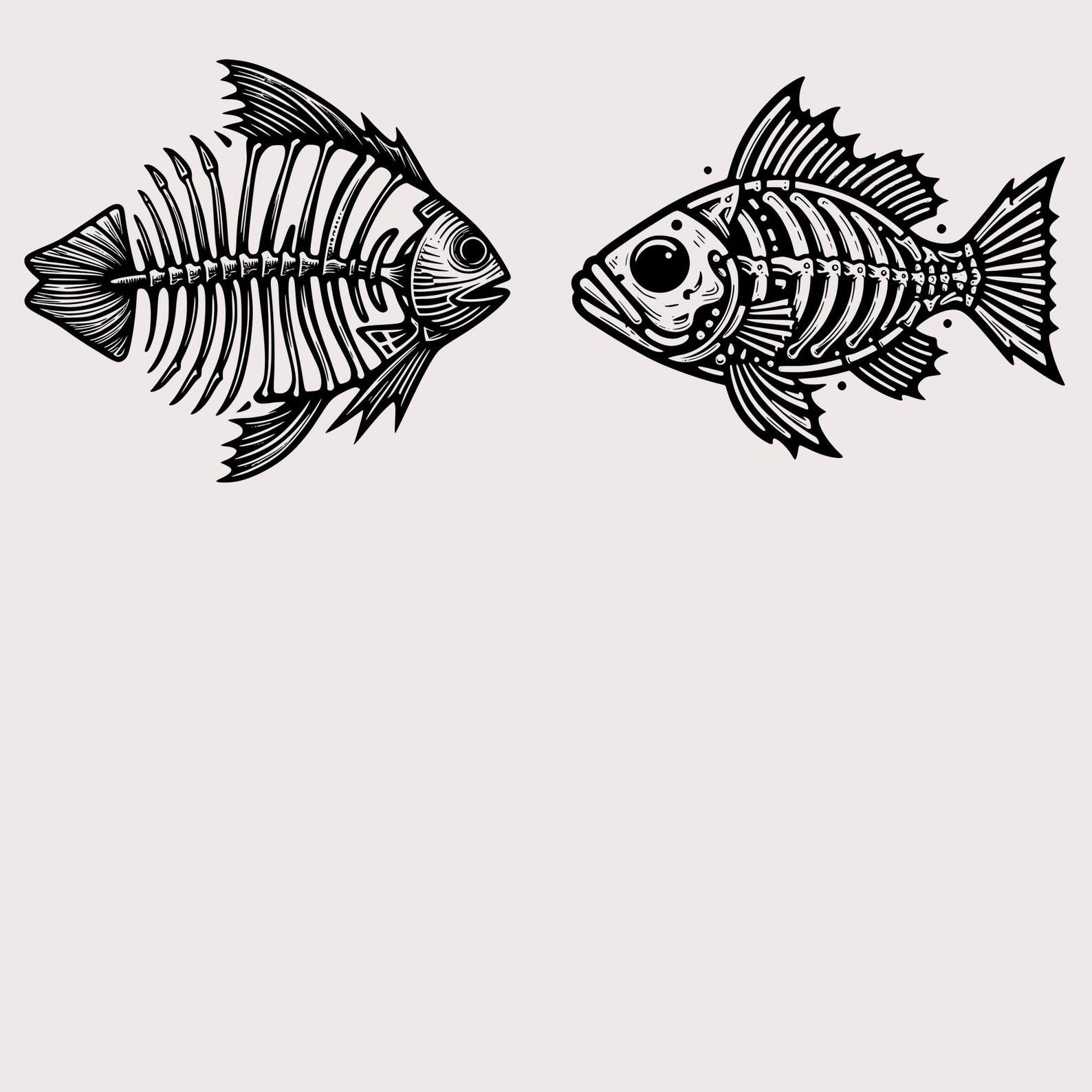 Fish Bones Svg Bundle, Fish Bones Vector, Fish Bones Silhouette ...