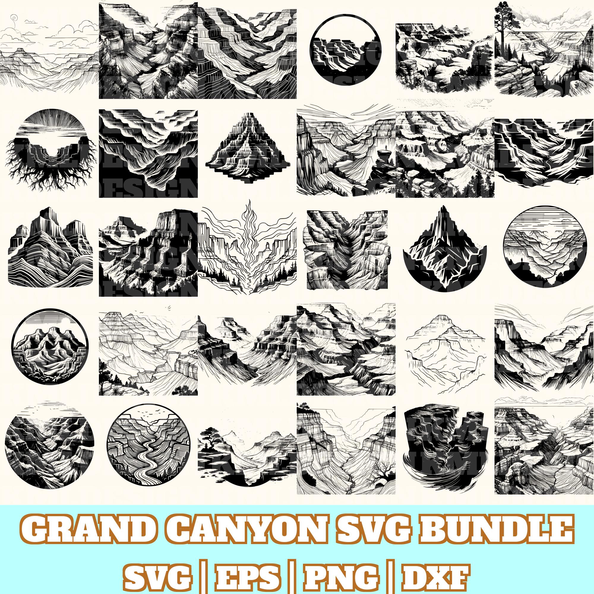 Grand Canyon Svg Bundle, Grand Canyon Vector, Grand Canyon Silhouette ...