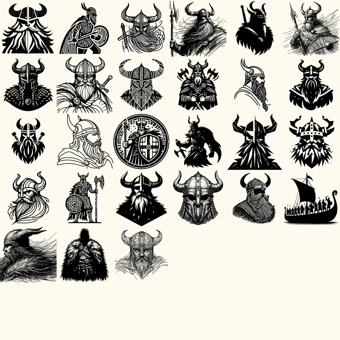 Viking Svg Bundle, Viking Vector, Viking Silhouette, Viking Svg PNG Eps ...