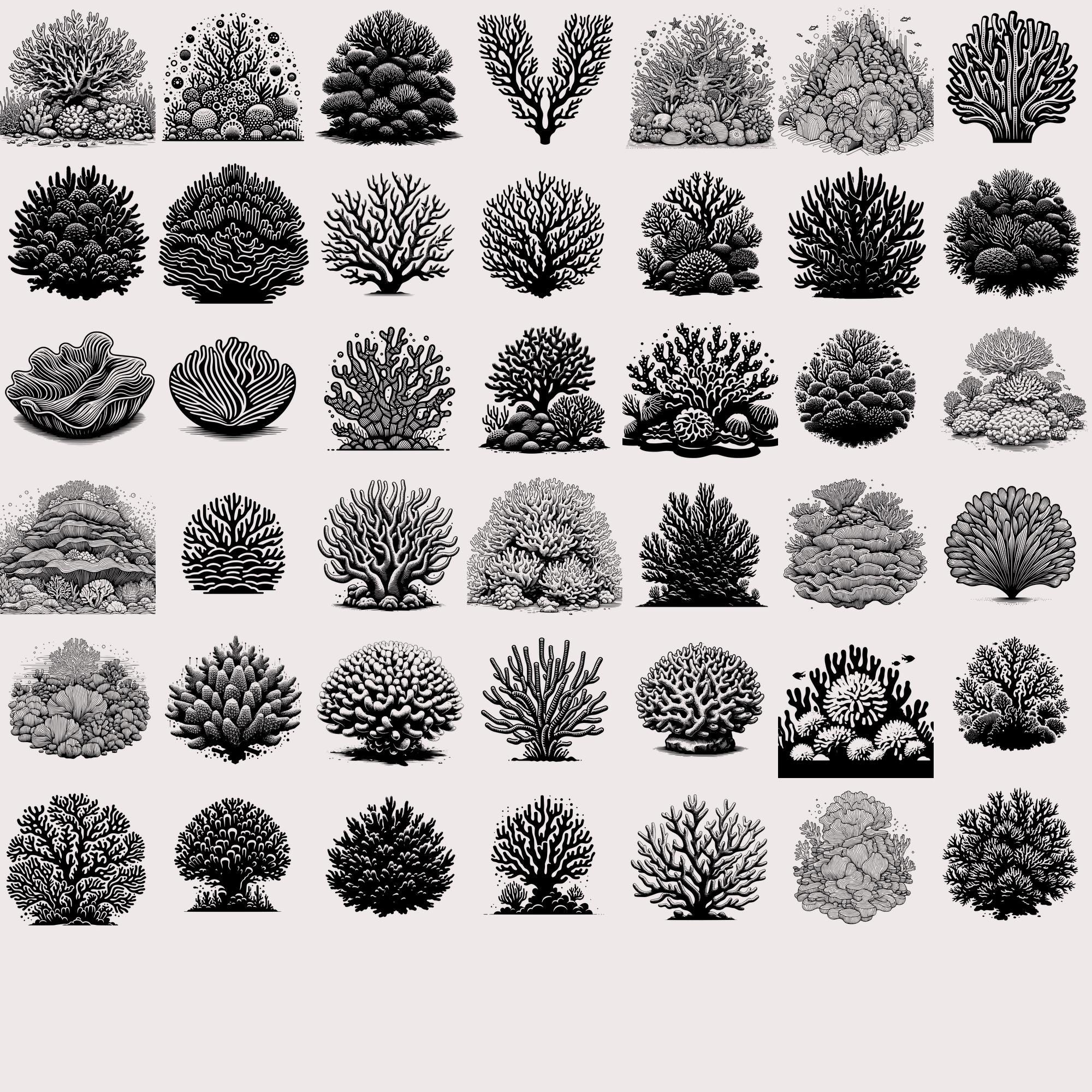 Coral Reefs Svg Bundle, Coral Reefs Vector, Coral Reefs Silhouette ...