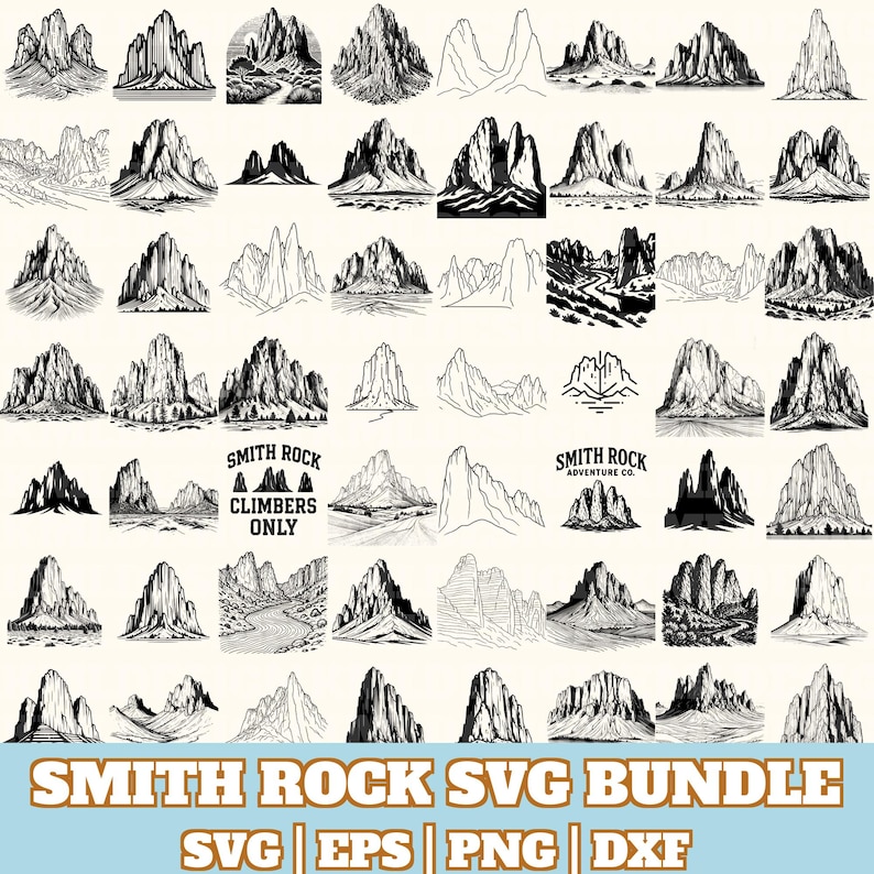 Smith Rock National Park Svg Bundle, Smith Rock Oregon Vector, Smith ...
