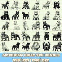 American Bully Svg Vector, American Bully Peeking Logo, Pdf, Dxf, Ai ...