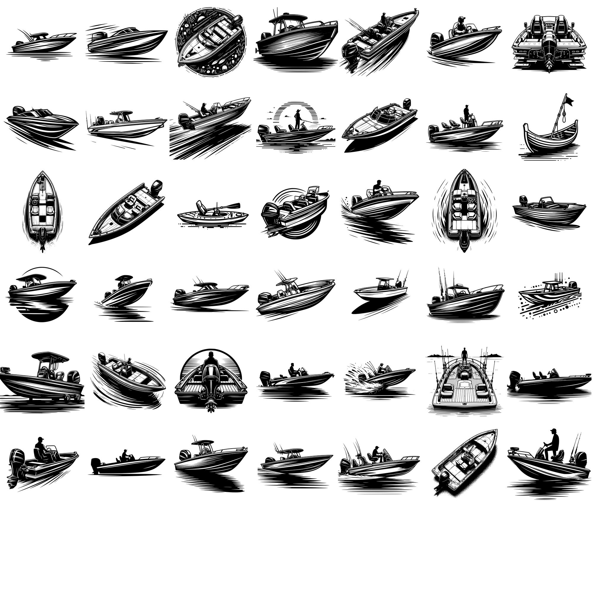 Bass Boat Svg Bundle, Fishing Boat Svg, Bass Boat Cricut, Bass Boat ...