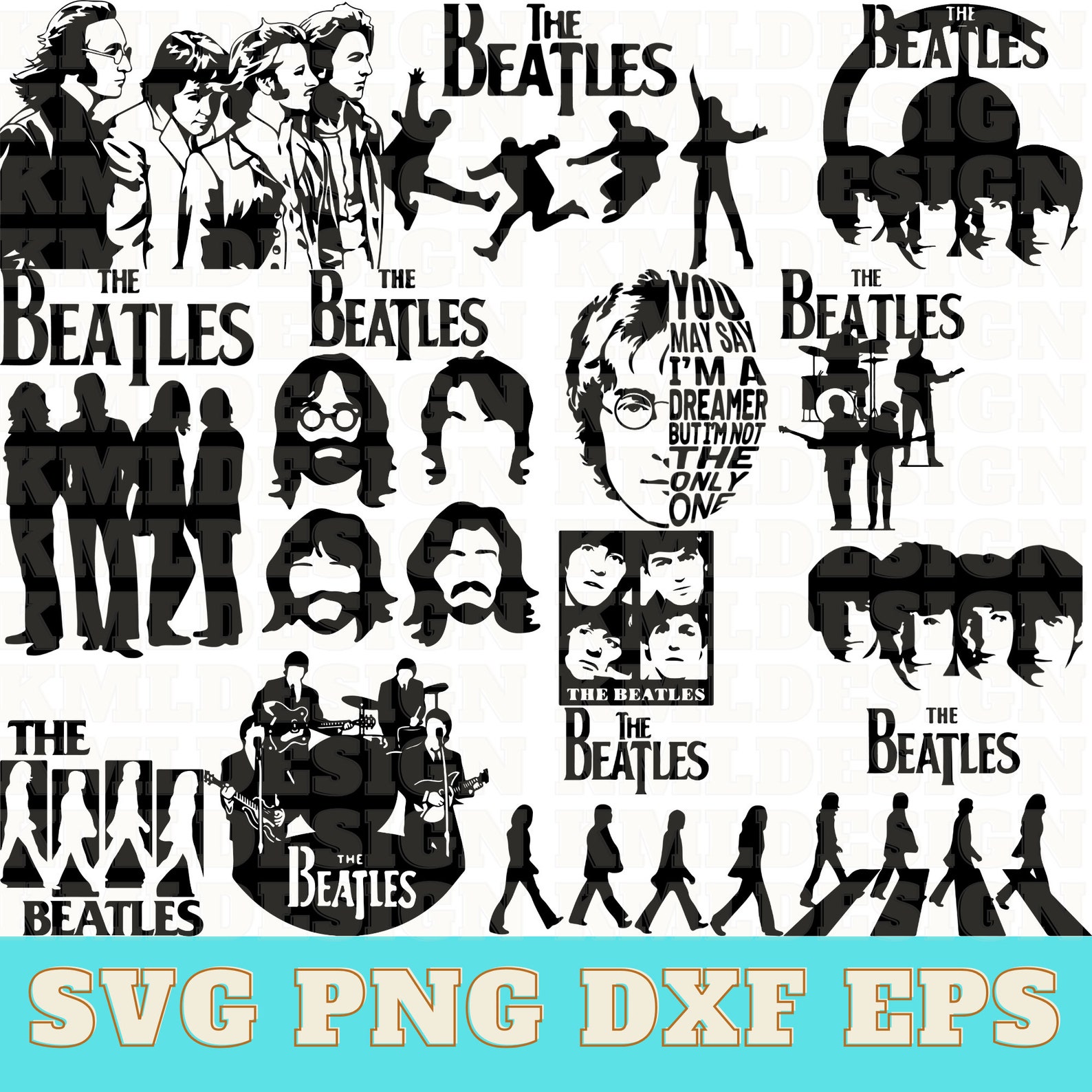 13 the Beatles Svg Bundle, the Beatles Vector, the Beatles Clipart, the ...