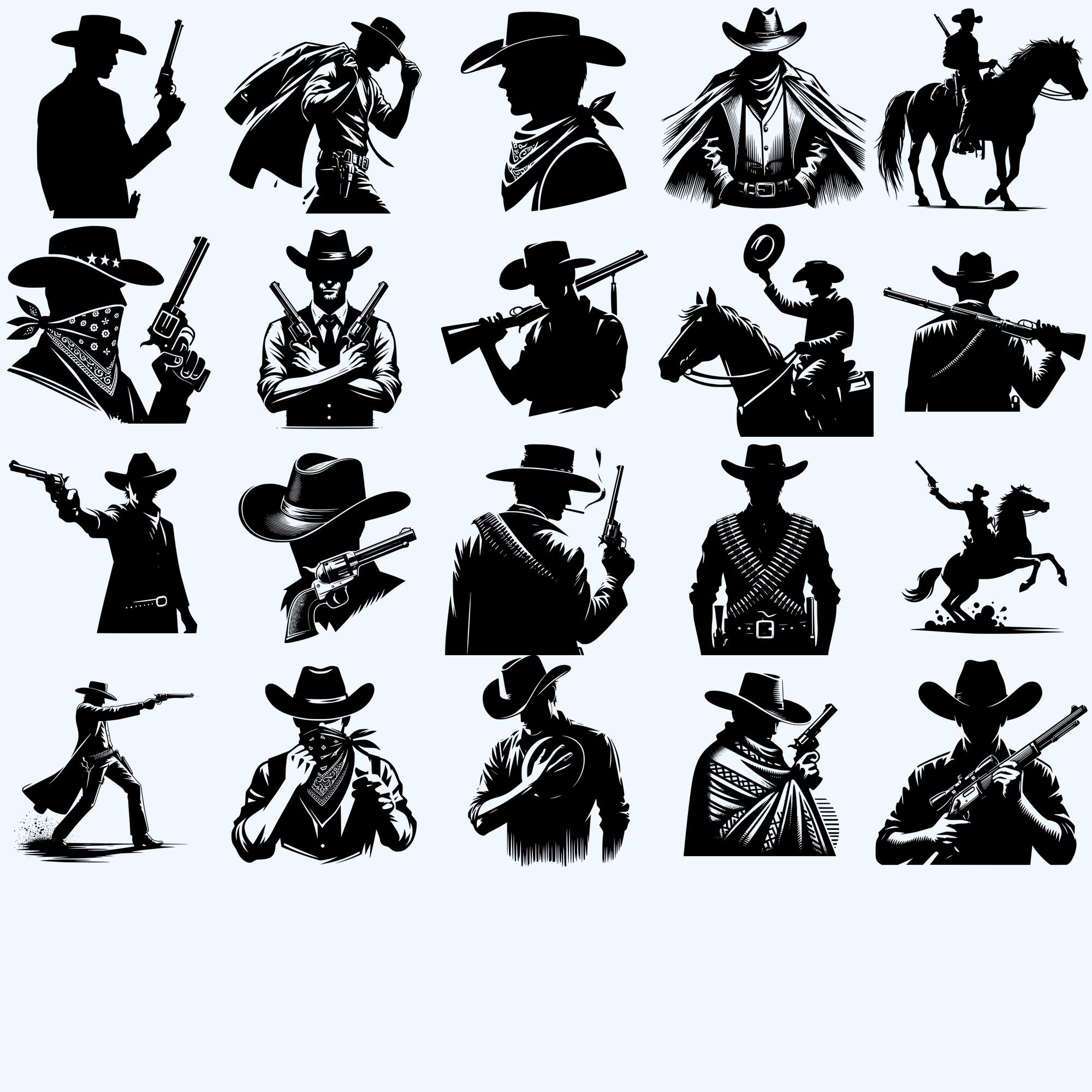 Western Cowboy Gunslinger Svg Bundle, Cowboy Gunslinger Svg, Western ...