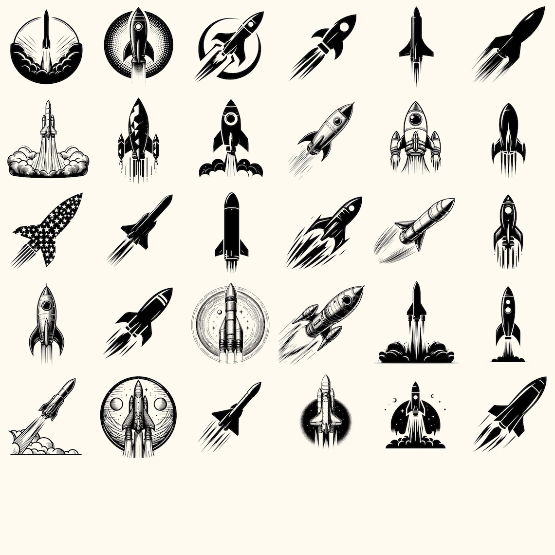 Space Rockets Svg Bundle, Space Rockets Vector, Space Rockets ...