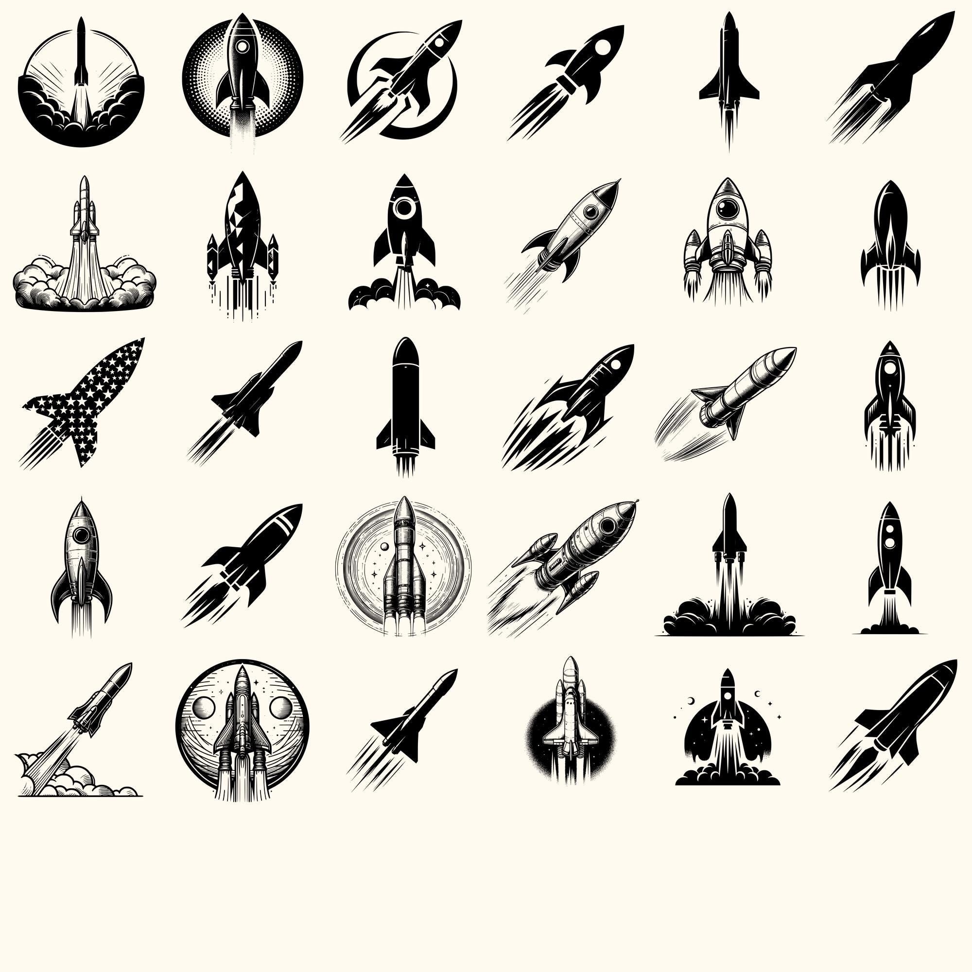 Space Rockets Svg Bundle, Space Rockets Vector, Space Rockets ...