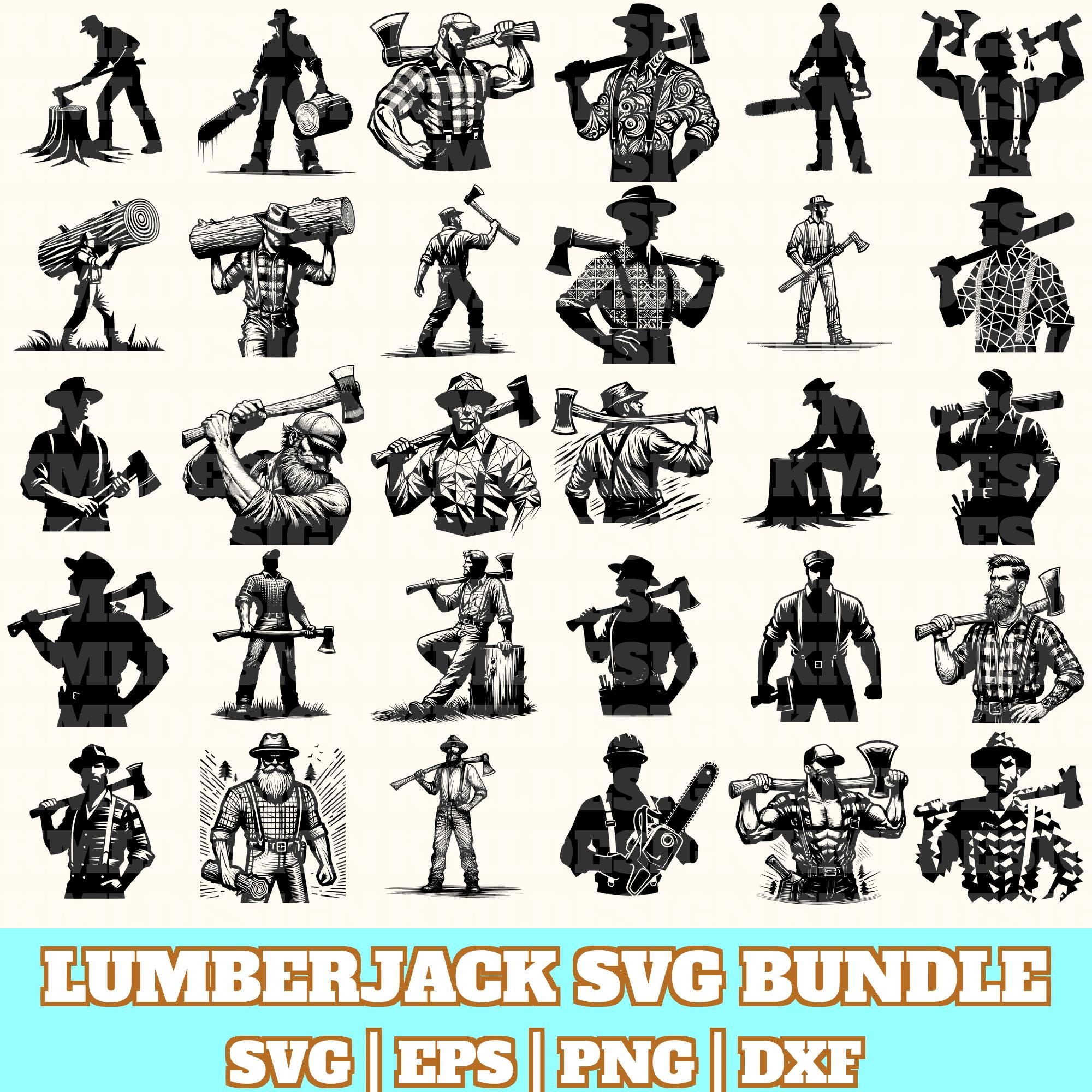 Lumberjack Svg Bundle, Lumberjack Vector, Lumberjack Silhouette ...