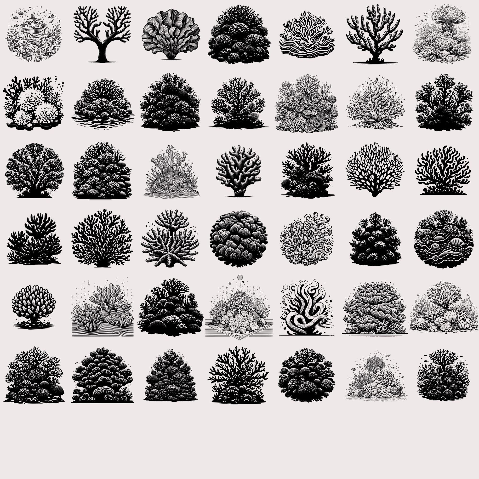 Coral Reefs Svg Bundle, Coral Reefs Vector, Coral Reefs Silhouette ...