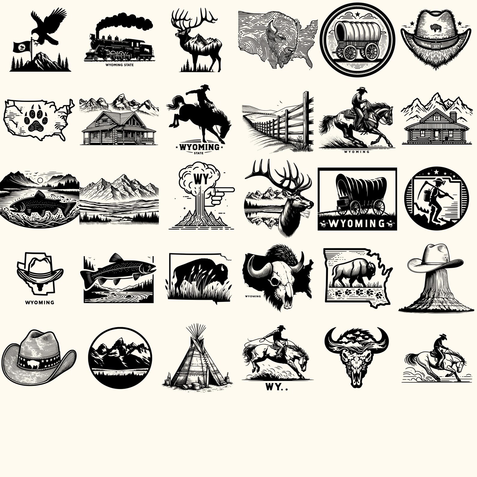 Wyoming State Svg Bundle, Wyoming State Vector, Wyoming State ...