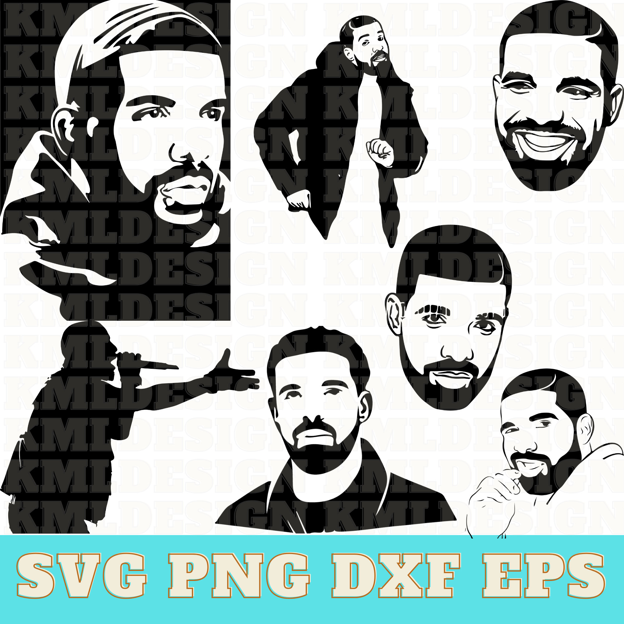 7 Drake Svg Bundle, Drake Svg, Drake Vector, Drake Silhouette, Drake ...