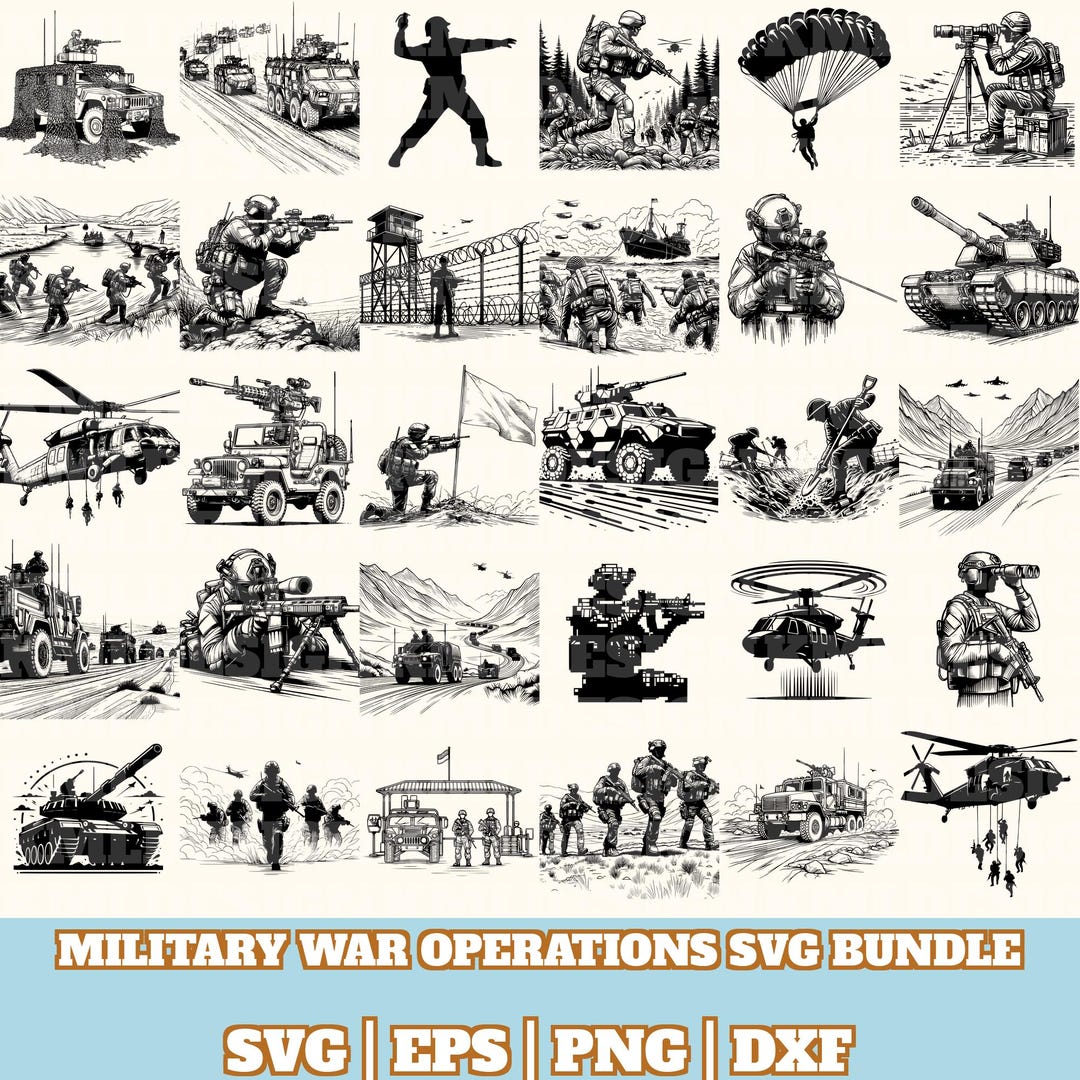 Military War Operations Svg Bundle, Military Operations Vector ...