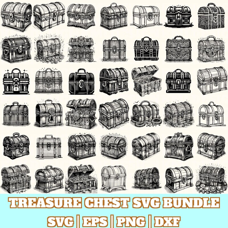 Gold Treasure Chests - Etsy