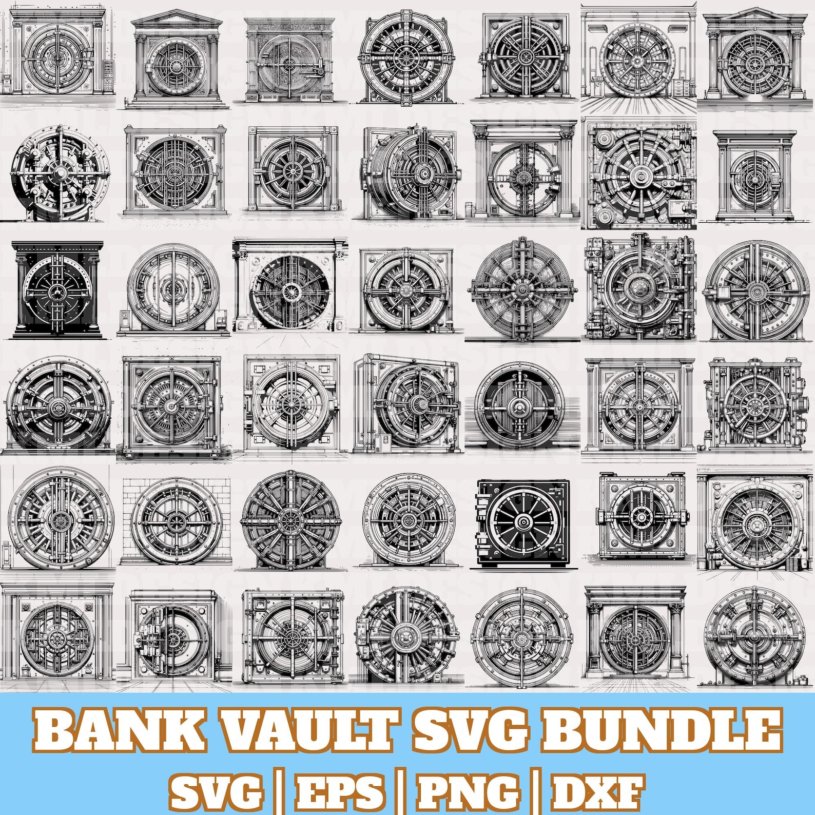 Bank Vault Svg Bundle, Bank Vault Vector, Bank Safe Vault Silhouette, Bank Vault Vector Designs ...