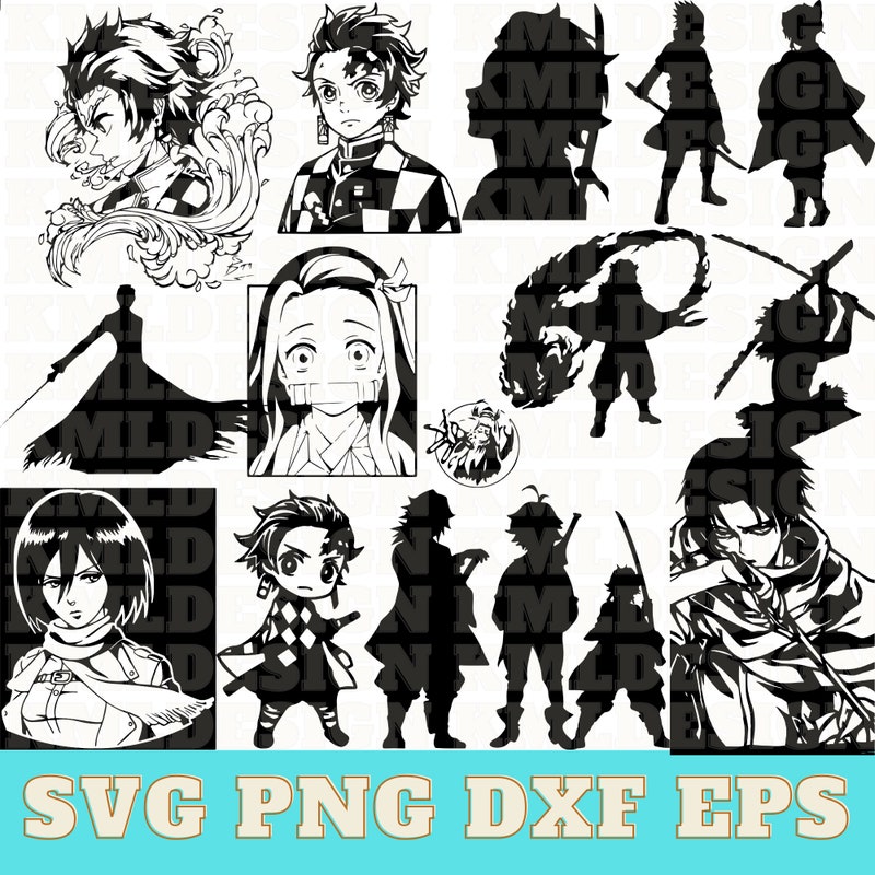 Demon Slayer Stencil - Etsy