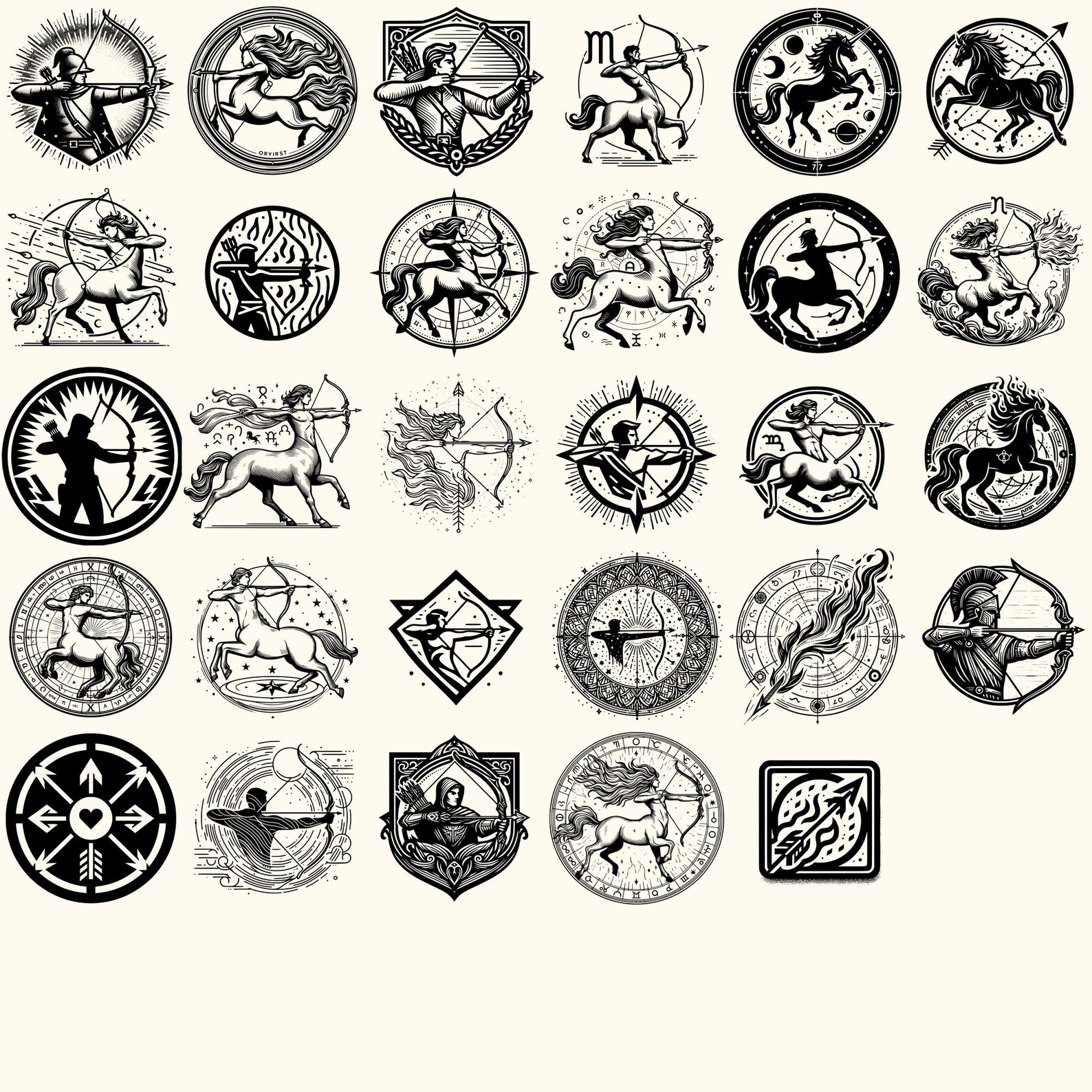 Sagittarius Zodiac Sign Svg Bundle, Sagittarius Vector, Sagittarius ...