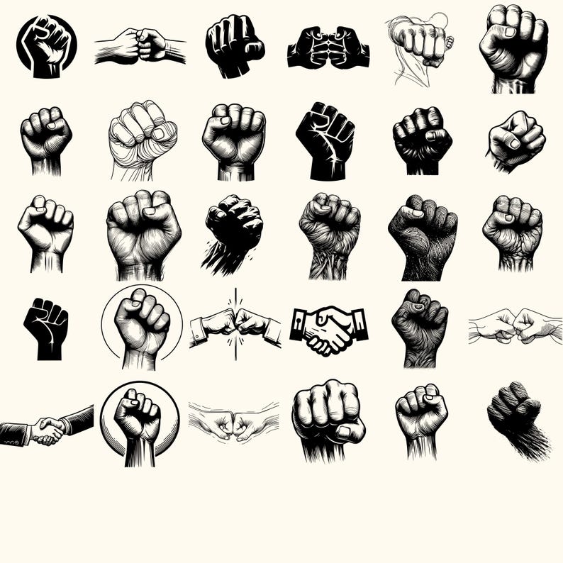 Fist Svg Bundle, Fist Vector, Fist Silhouette, Fist Svg PNG Eps Dxf ...