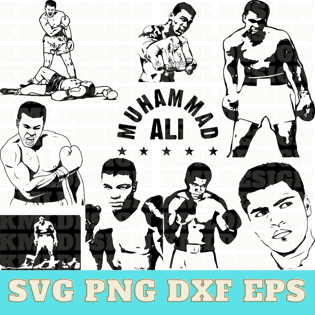 6 Muhammad Ali Svg Bundle, Muhammad Ali Vector, Muhammad Ali Clipart ...