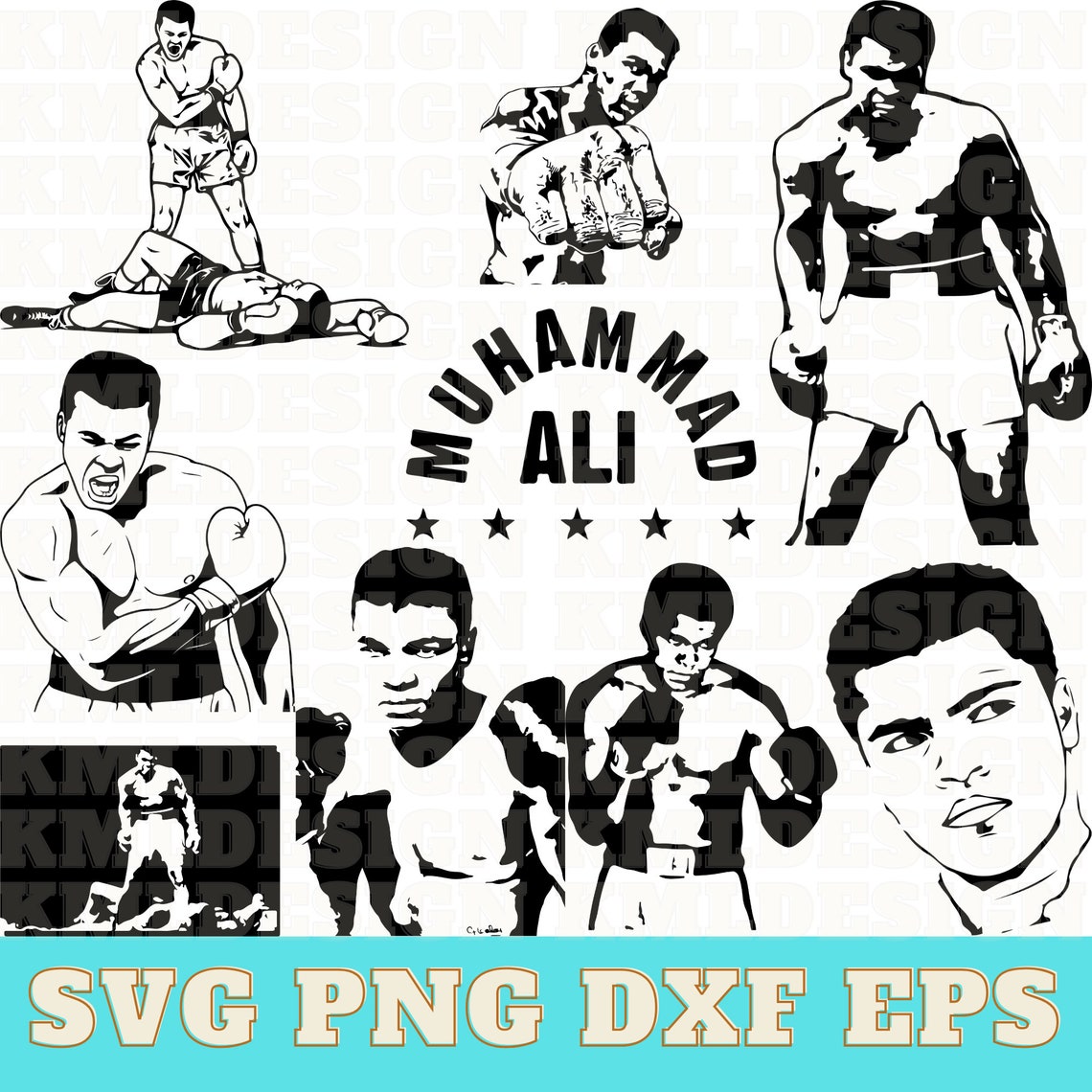6 Muhammad Ali Svg Bundle, Muhammad Ali Vector, Muhammad Ali Clipart ...