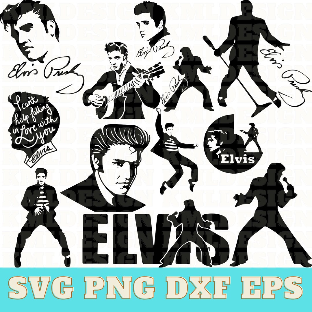 12 Elvis Presley Svg Bundle, Elvis Presley Vector, Elvis Presley ...