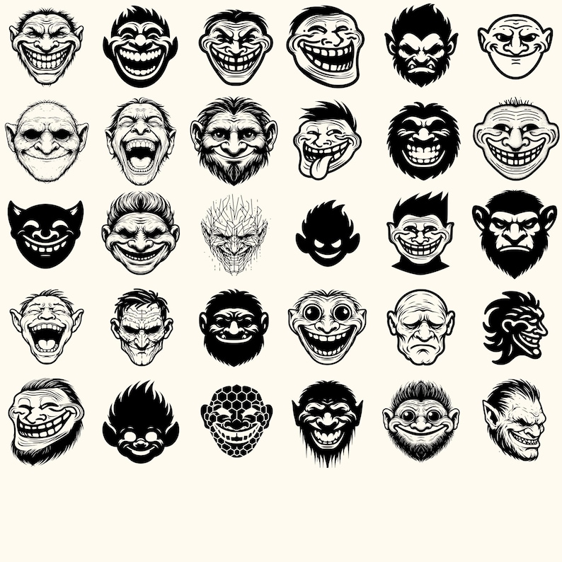 Troll Face Svg Bundle, Troll Face Fujiyama Vector, Troll Face ...