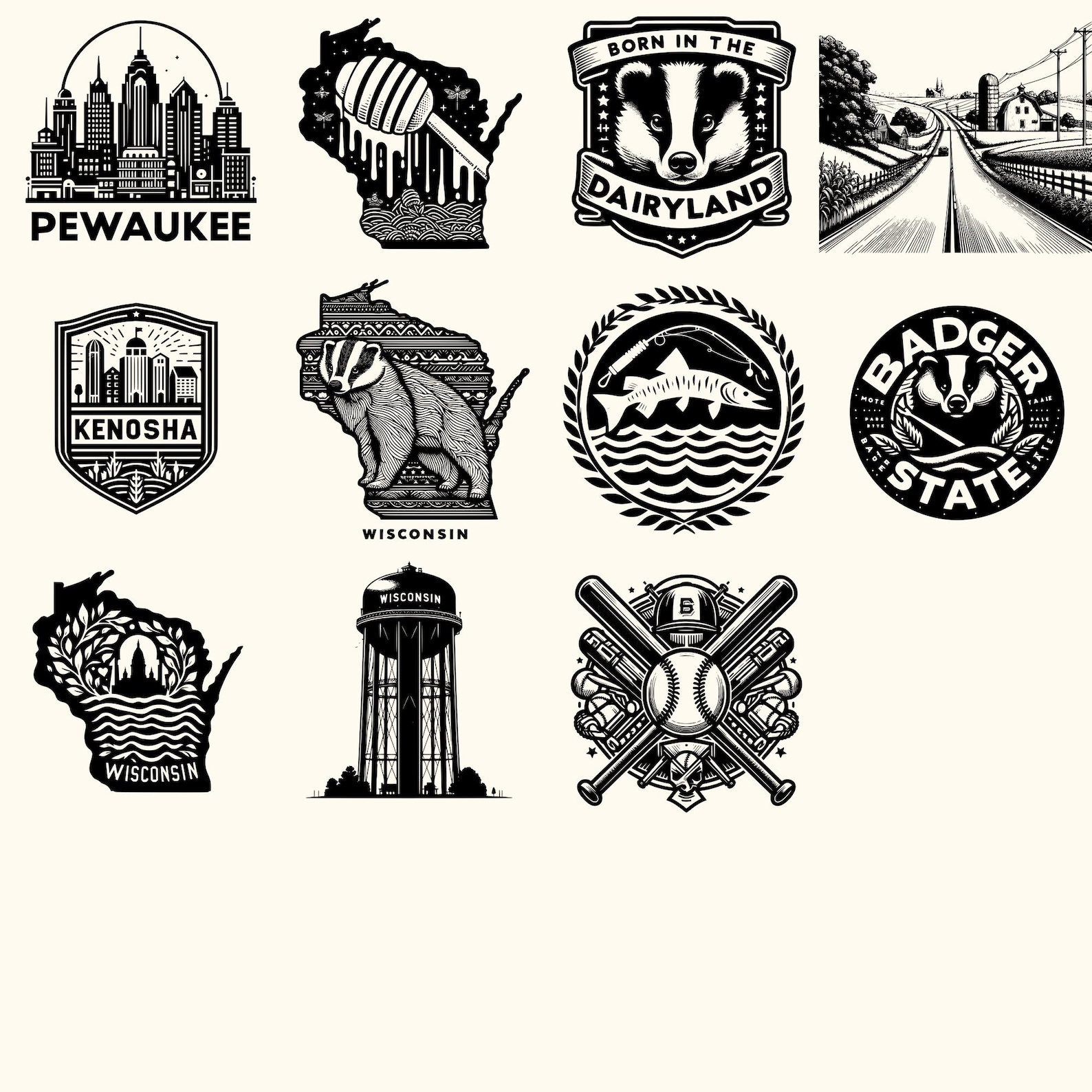 Wisconsin State Svg Bundle, Wisconsin State Vector Silhouette ...