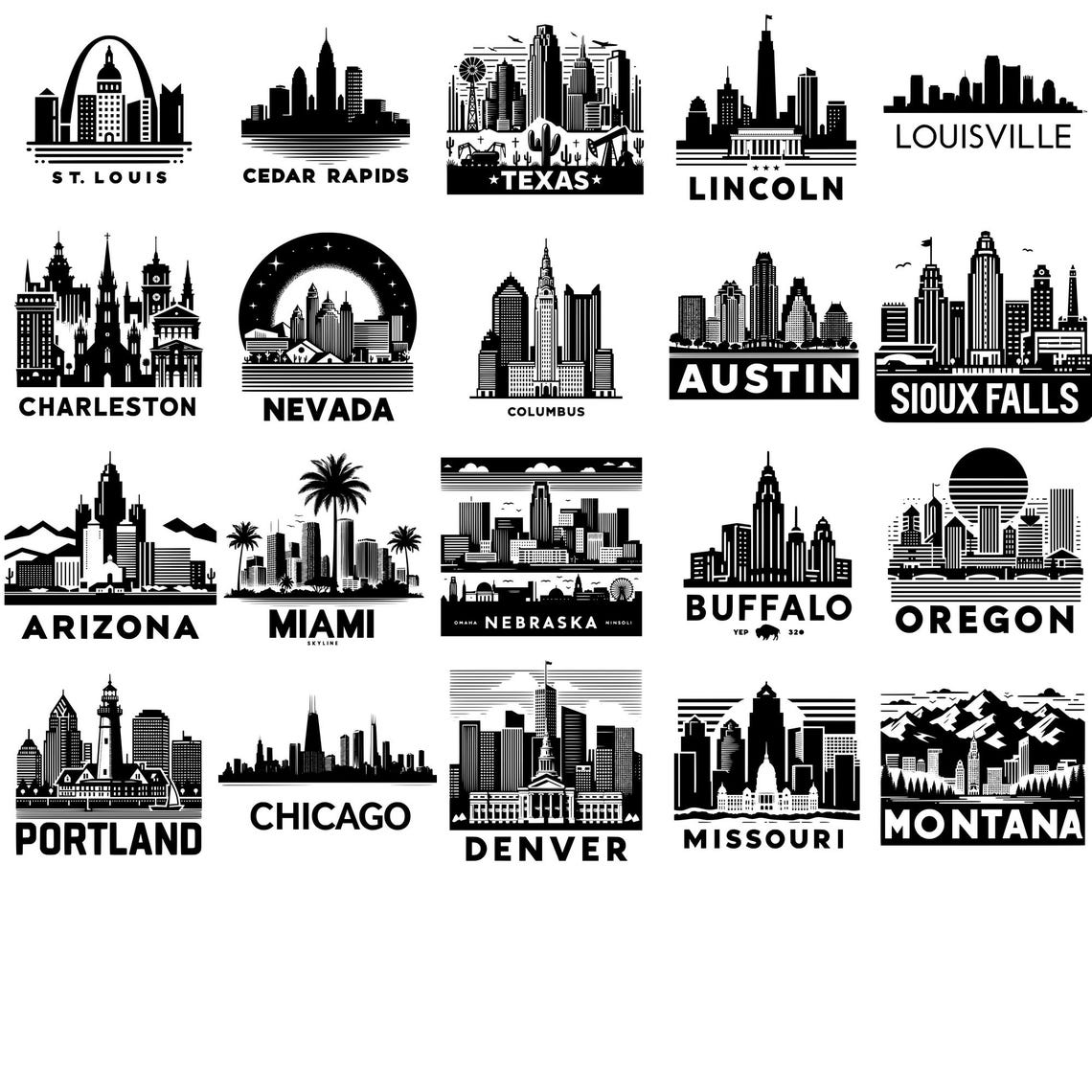 148 Cityscape SVG Bundle, Cityscape Silhouette,cityscape Png, Modern ...