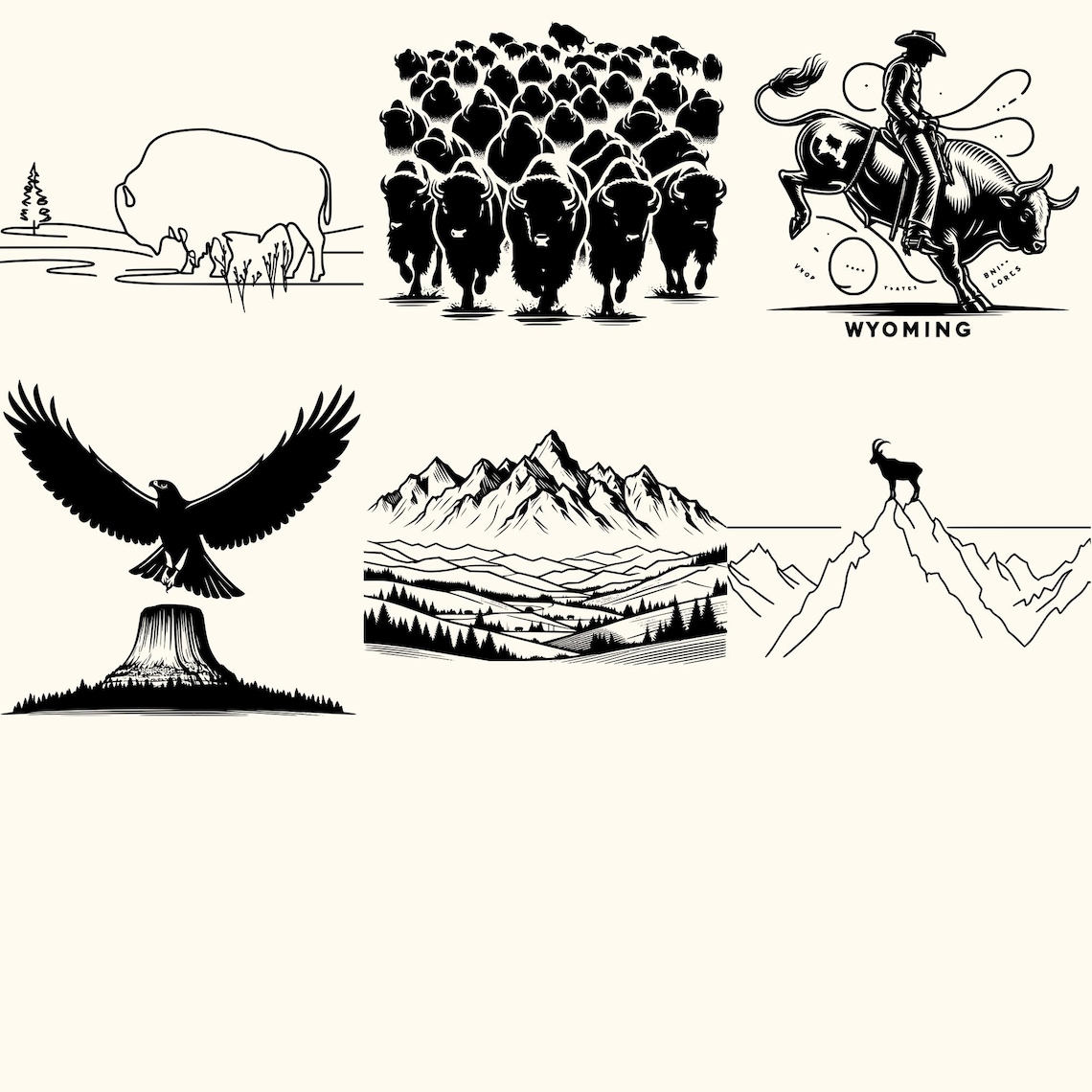 Wyoming State Svg Bundle, Wyoming State Vector, Wyoming State ...