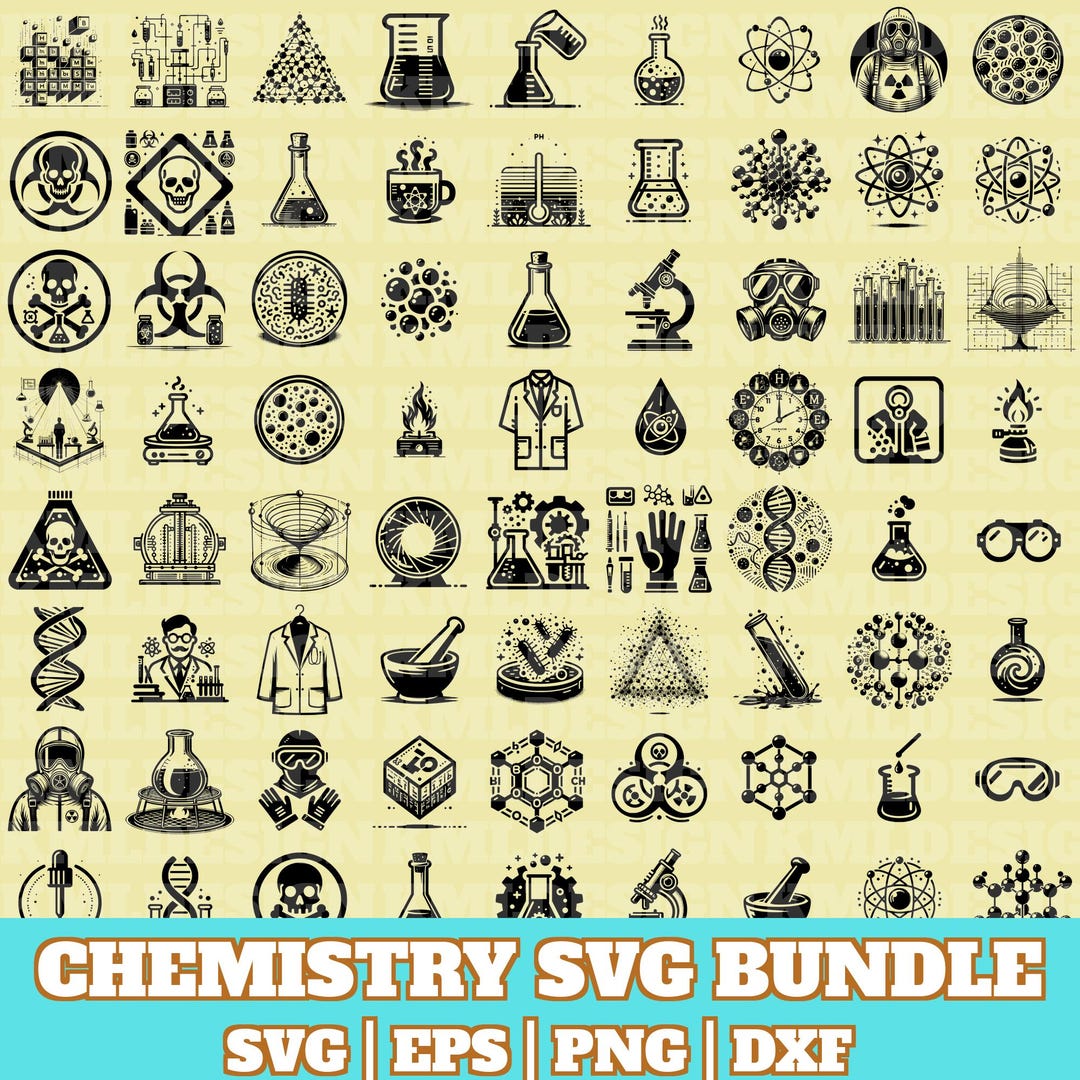Chemistry Svg Bundle, Chemistry Vector, Chemistry Silhouette, Test Tube ...