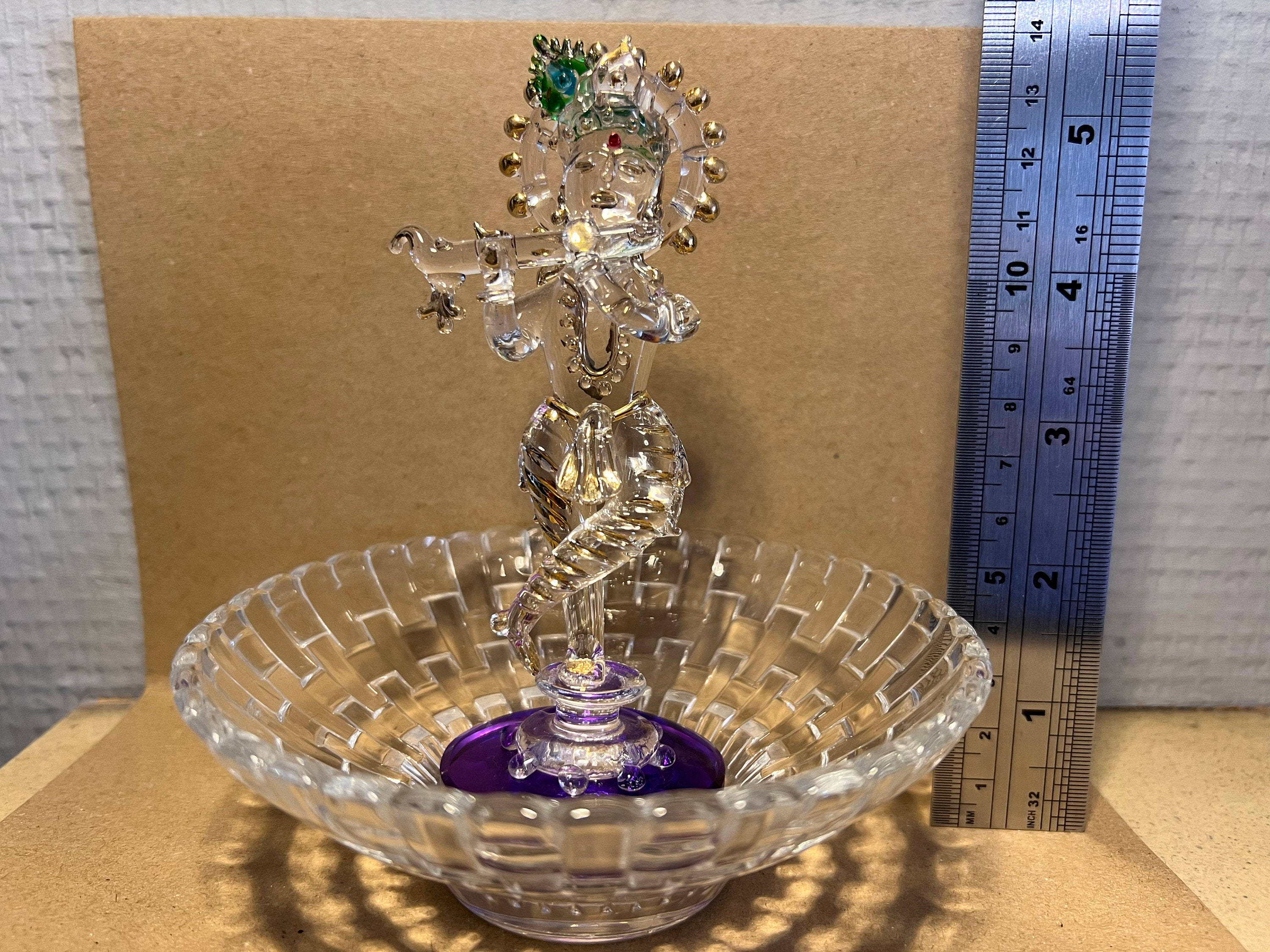 Lord Krishna Glass Figure - Etsy