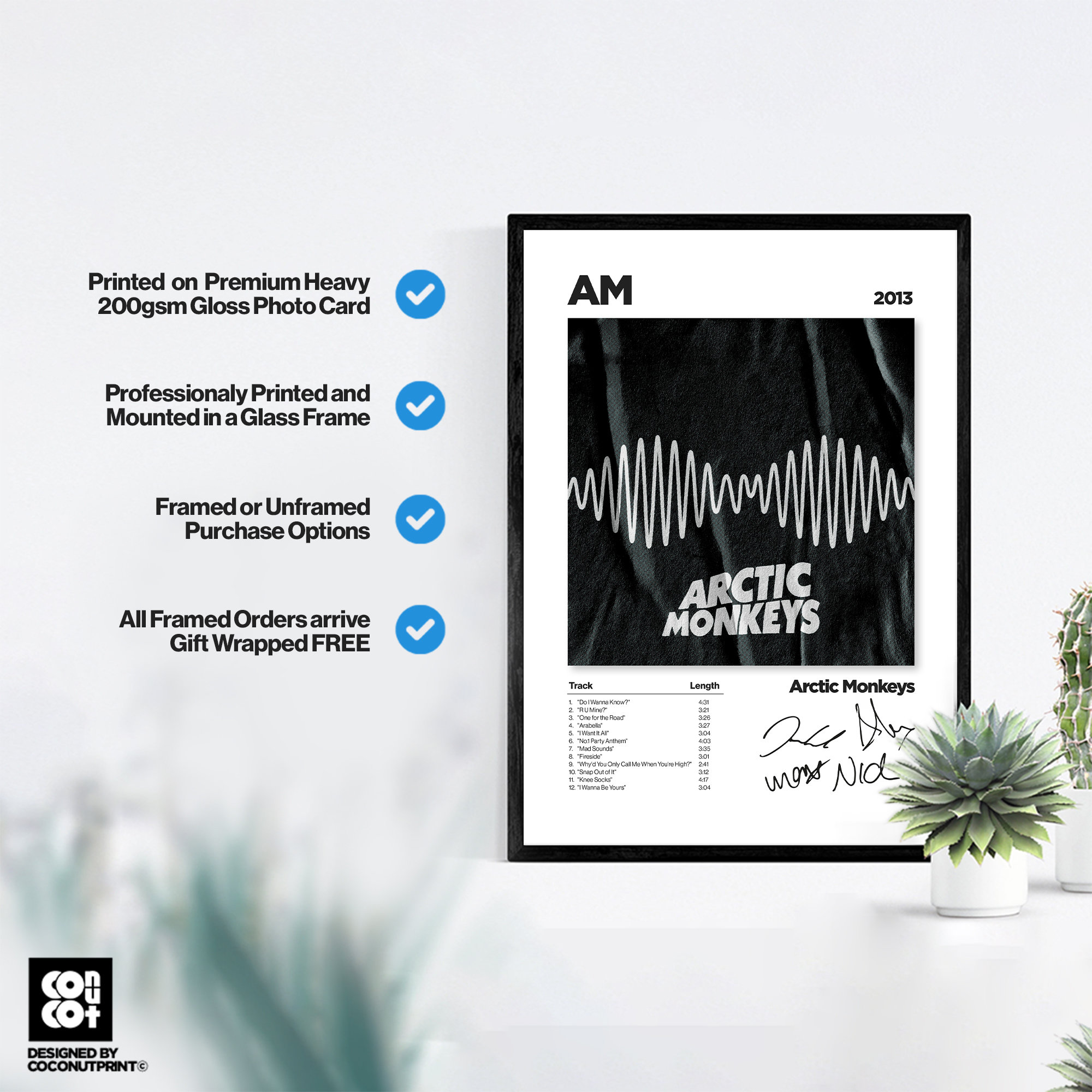 AM Arctic Monkeys - ALBUM With Autographs Print Copies | Poster Signed ...