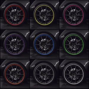 8M Rim Blades // Rim Decoration // Colorful Rim Tire Guard // Rubber ...