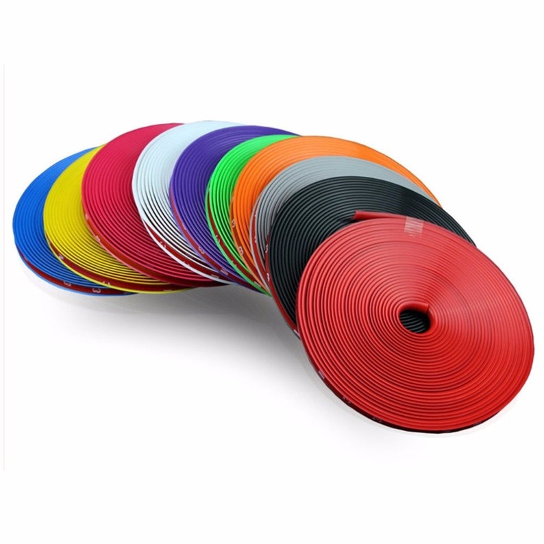 8M Rim Blades // Rim Decoration // Colorful Rim Tire Guard // Rubber ...