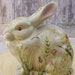 Porcelain Statue Painted Rabbit - Porcelain Sculpture Rabbit - Flowers ...