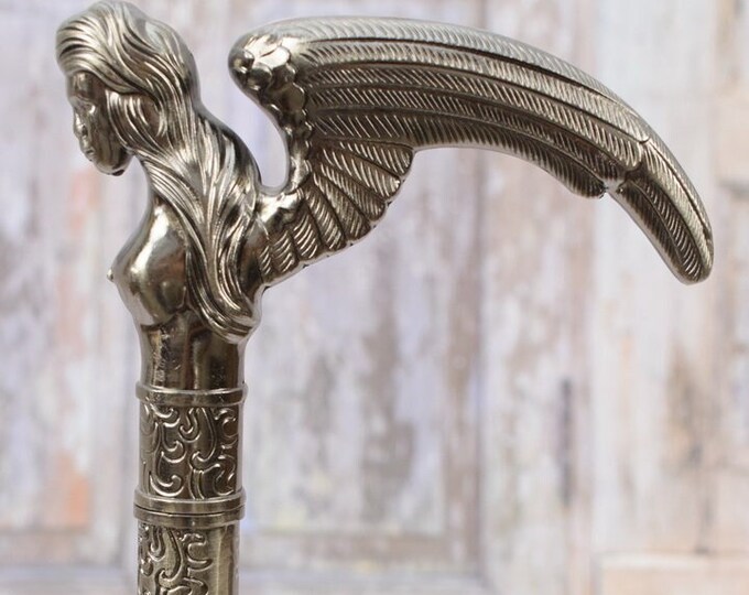 Classic Elegant Walking Stick Mermaid - Aluminum and Wooden Walking ...