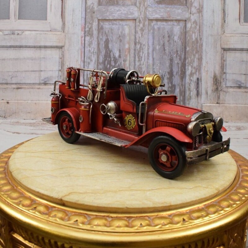 Antique Metal Fire Trucks - Etsy