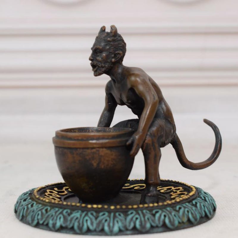 Vintage Devil Statue - Etsy