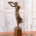 Nymph Woman With Wreath Bronze Statue - Mythological Bronze Sculpture ...