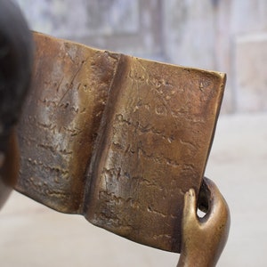Young Boy Reading Book Bronze Statue - Young Schoolboy Sculpture ...