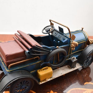 Vintage Metal Model Old Car Amazing Blue Old Antique Car Metal Model ...