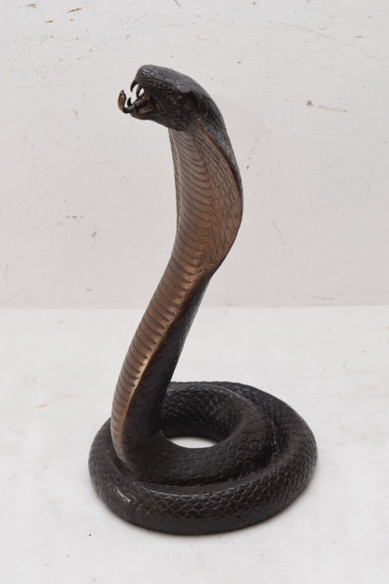 Beautiful Cobra Snake Bronze Statue Figurine Snake Vintage - Etsy