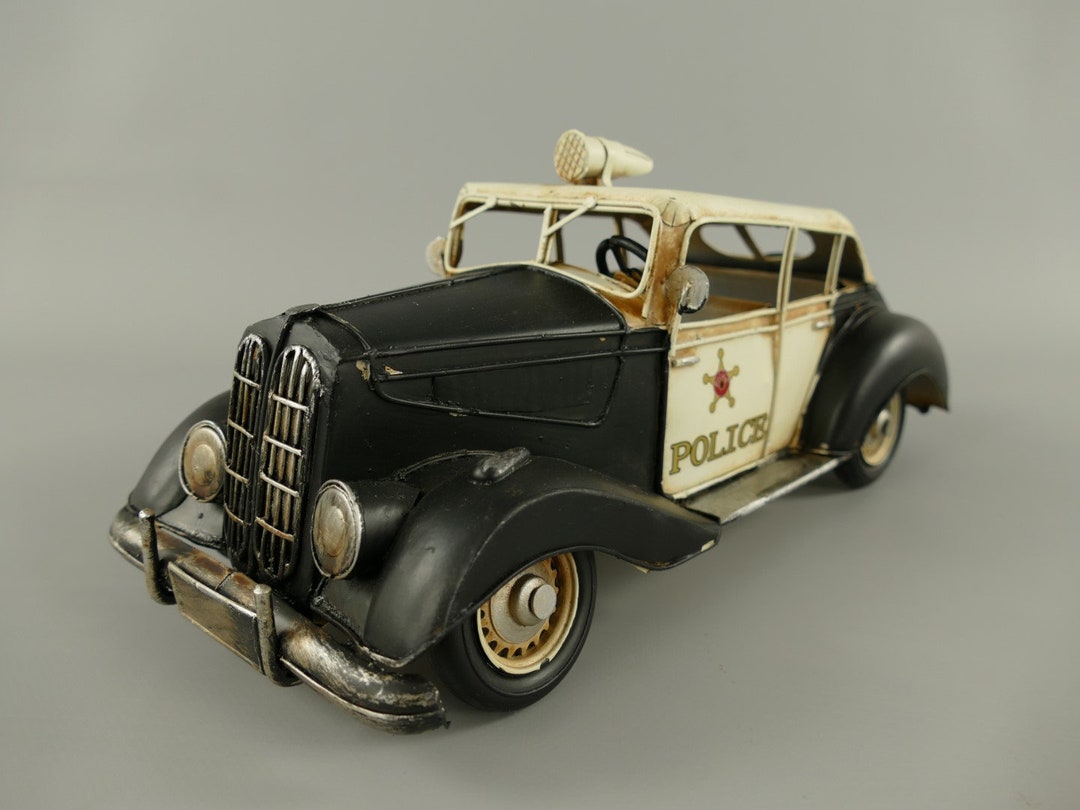 Vintage Police Car Old Metal Model Toy Auto Gift Idea Old School - Etsy