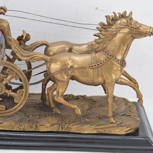 LARGE Luxury Carriage Porcelain With Bronze - Playing Cupid and Horses ...
