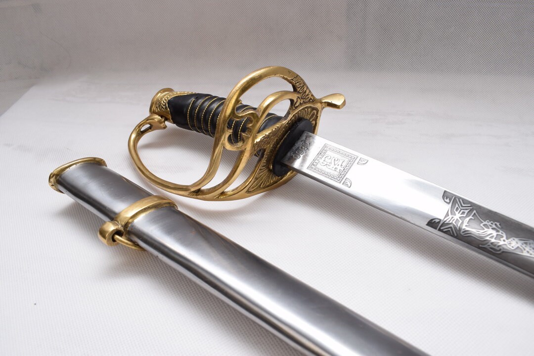 French Officer Saber Polishet Brass Saber Cavalry Officer - Etsy