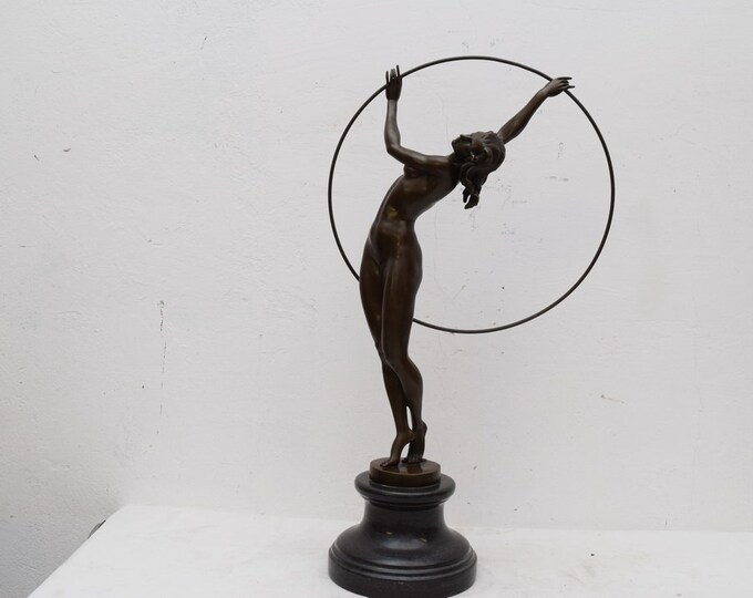 Unique Metal Gymnast Sculpture Acrobat Sculpture on Marble Base - Etsy