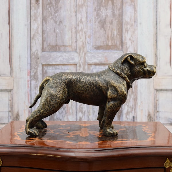Staffordshire Terrier Garden Statue - Etsy
