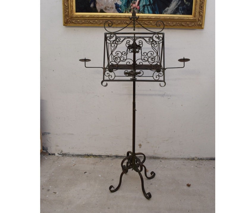 Restaurant Menu Stand and Candlesticks - Book Stand in Art Deco Style ...