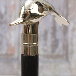 Classic Elegant Walking Stick Dolphin Aluminum and Wooden Walking Stick ...