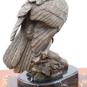 Dangerous Eagle Bronze Statue on Marble Base - Amazing Buzzard ...